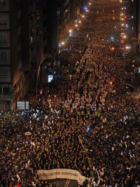 Rare show of Basque nationalist unity in massive Bilbao march | News ...